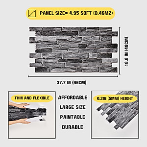 Finecraft Decor 10pcs (53sqft) 3D Wall Panels for Interior Decor: Perfect for Kitchen Backsplash Bathrooms, Living Rooms, Offices