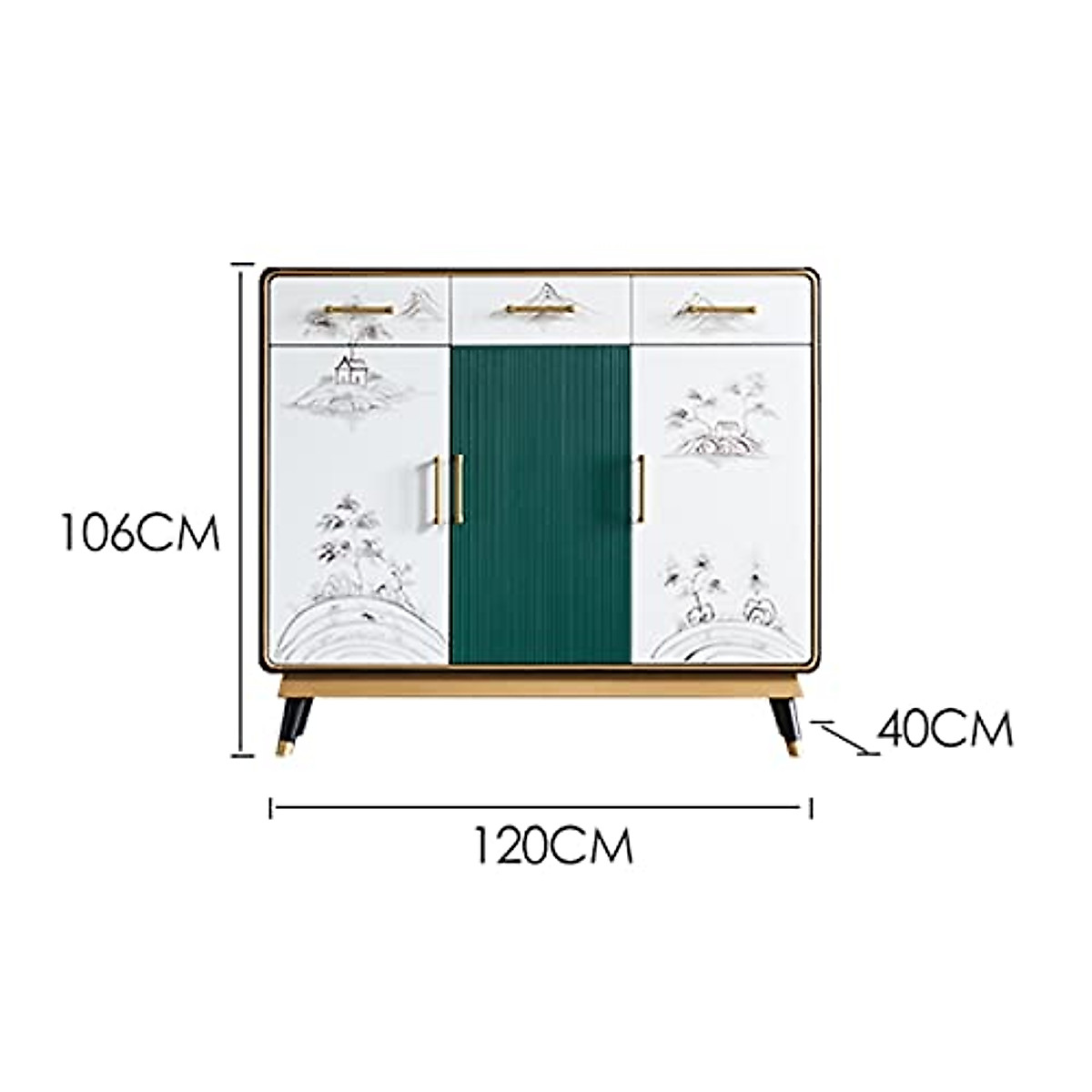 KIZQYN Shoe Storage Cupboard Modern Home Entryway Cabinet Living Room Partition Storage Cabinet Entry Foyer Cabinet Decorative Cabinet Shoes Storage Cabine (Size : 80x40x95CM)