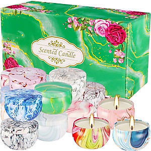 Bauhinia 16 Pack Scented Candles Soy Wax Tin Candles, Natural Fragrance Candles for Stress Relief and Aromatherapy Candles