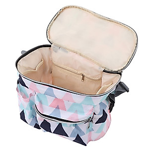 Travel Diaper Bag Tote Large Capacity Outdoor Multi Functional Hanging (Geometry Pattern)