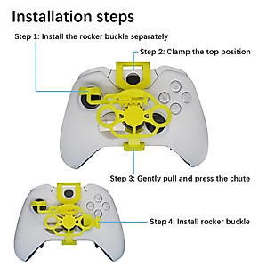 Lycuiw For Xboxone/X/S/Elite Racing Games Mini Steering 3D printing Wheel Auxiliary Controller Game Joystick Simulator Gamepad (silver)