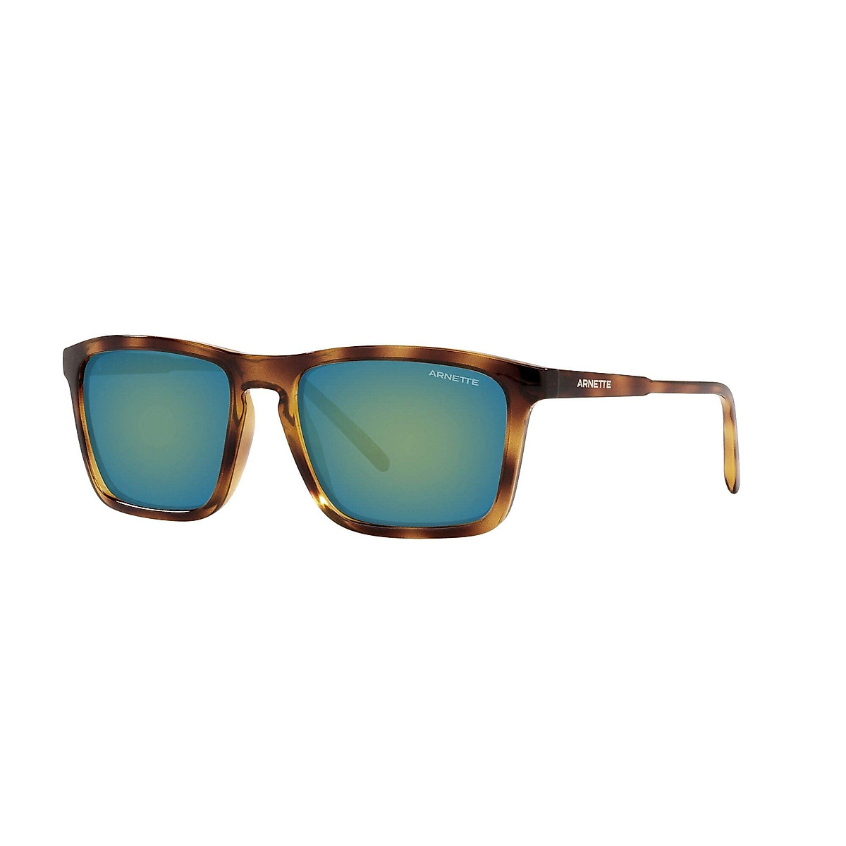 ARNETTE Man Sunglasses Havana Frame, Emerald Iridium Lenses, 56MM