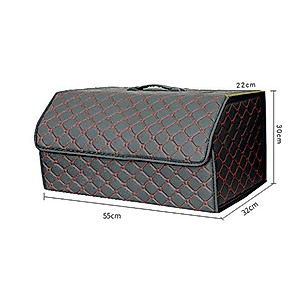 Car Boot Organizer,Car Trunk Storage Box Car Storage Box Football Pattern Leather Storage Compartment Multifunctional Interior Decoration