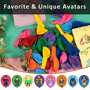 48pcs Game Theme 12in Latex Balloons, Video Game Theme Birthday Party Supplies Decorations for Boys Girls Teens Kids, 8 Unique Avatar Designs, Kauai Sun™