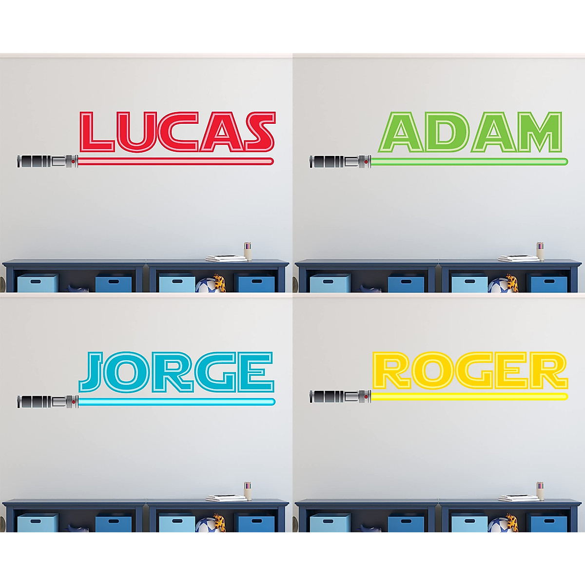 Kyle Cornhole Sword Custom Name Wall Decal - Wall Sticker - Blade Wall Decor Art Peel & Stick Vinyl Removable for Kids Green