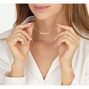 Beleco Jewelry Arabic Name Necklace Personalized Any Name Sterling Silver Or Gold/Rose Plated 18k