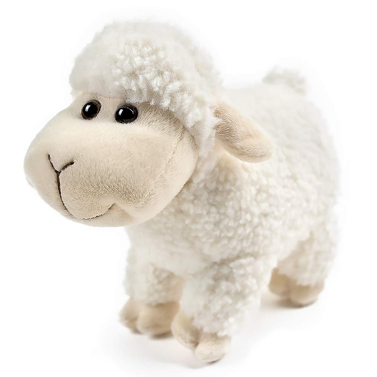 FRANKIEZHOU Sheep Stuffed Animal Lamb Plush Decorations 3Pcs (Sitting, Standing, Kneeling) White Sheep Toys Gift for Kids Little Girl/Boy