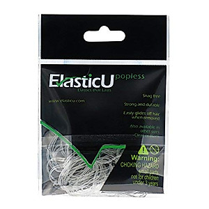 Hair Elastics 40mm x 2mm - STRONG - REUSEABLE Clear by ElasticU