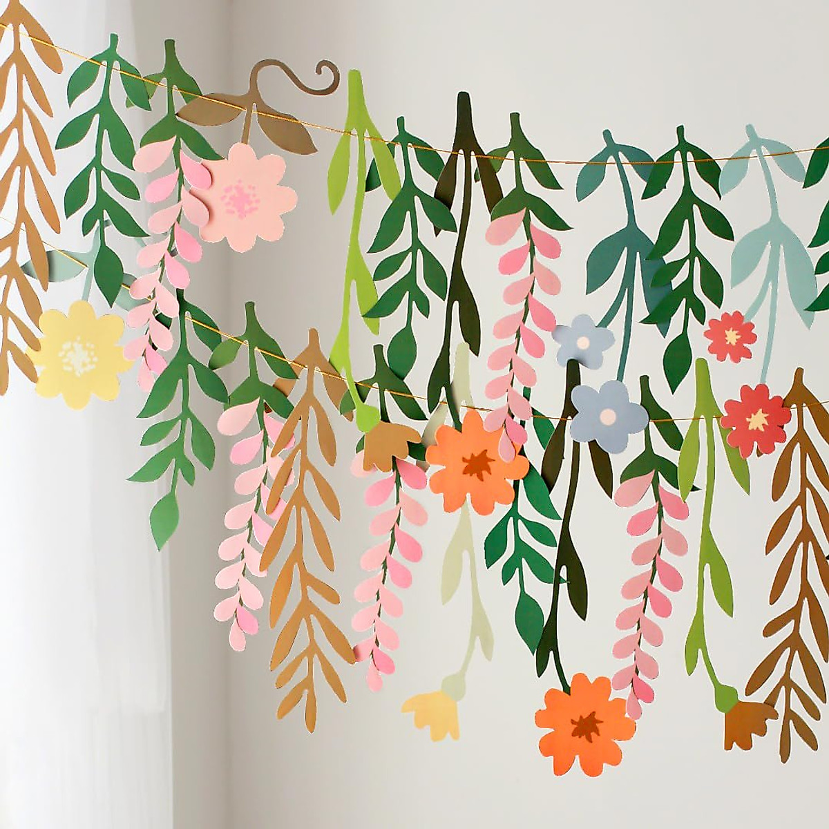 Colorful Wildflower Garland for Party Decorations