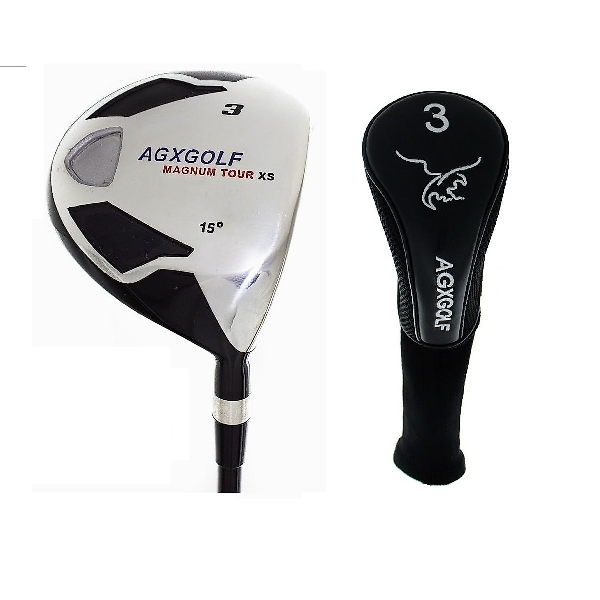 AGXGOLF Magnum Men's EXTRA TALL (+2") Length XT Executive Edition Golf Club Set: Graphite 460cc Dr + Woods + 4, 6, & 8 Irons + Pitching Wedge + Free Putter Right Hand: USA Built