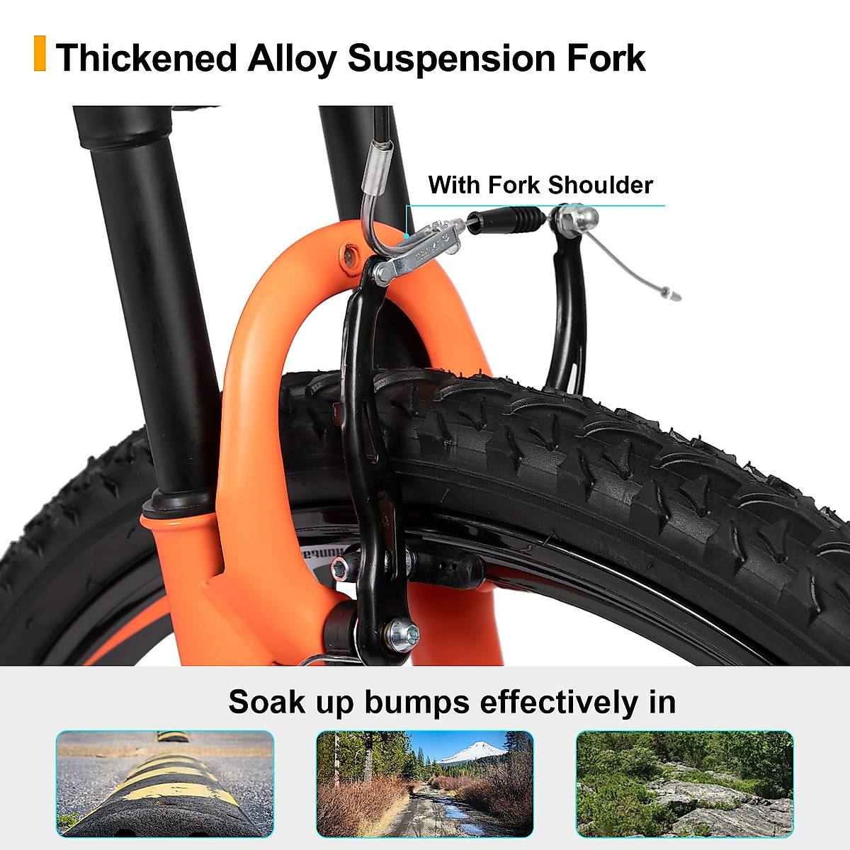 HH HILAND Hiland Humtaway 26'' Mountain Bike for Mens and Womens, 3/6 Spoke Wheel, 21 Speed and Shimano Rear Derailleur,Aluminum Frame with Front Suspension, Bicycle for Adult Black