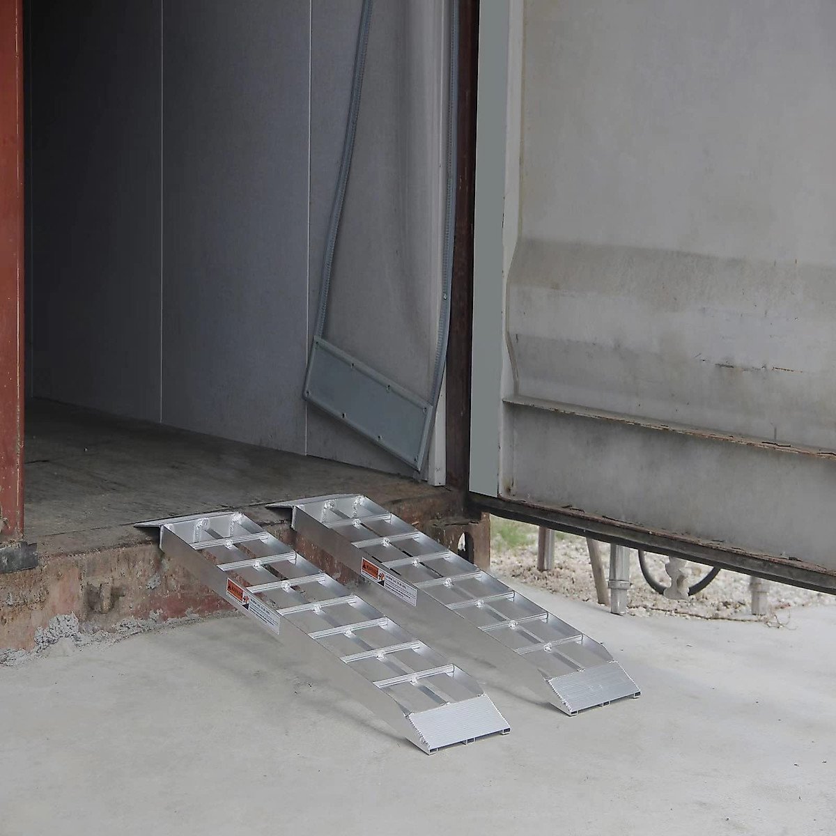 VENDAV Aluminum 2PC Shed Ramps Loading Ramps Mower Ramps for Shed Capacity 1500 Pounds - 8" Wide, 36" Long