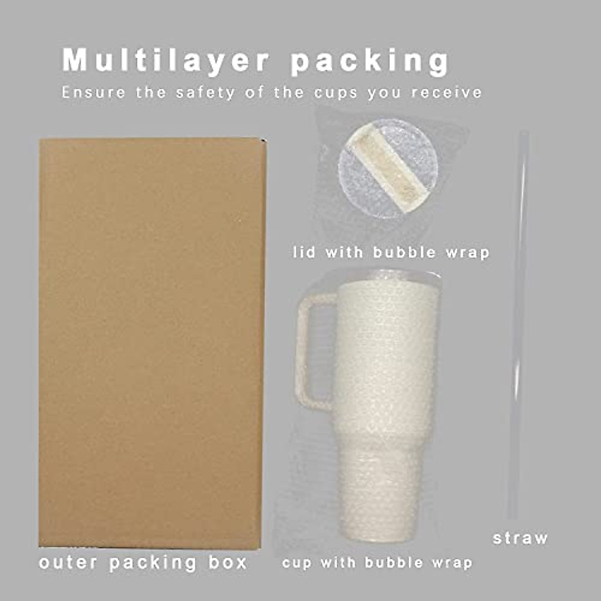 PureElement 40 oz Adventure Quencher Tumbler H2.0 with Handle and Straw | New Easy Grip | Double Wall Stainless Steel Insulated Design | Resistant and Durable | Dupe Mug Cup (Chambray)