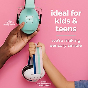 Sensory Basics Noise Reduction Headphones - Hearing Ear Protection for Kids & Teens - Kids Ear Protection Headphones - Kids Ear Muffs for Noise Reduction - Sensory Headphones for Ages 3+ - Sunrise