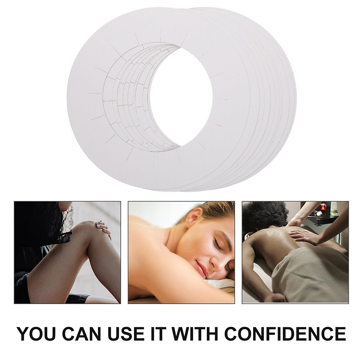 Healifty 3 Bags 30pcs Wax Warmer Collars Waxing Protection Collars Universal Collars Ring Wax Warmer Hair Removal Waxing Kit