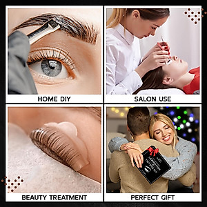 Lash Lift Brow Lamination and Tint Kit, Reddhoon 4 in 1 Eyebrow and Eyelash Perm Kit with Black Dye, Long-lasting for 6-8 Weeks, Safe & Easy to Use at Home Salon