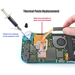 ElecGear Replacement Internal Cooling Fan Compatible with Nintendo Switch Lite HDH-001, CPU Heatsink Cooler, Thermal Compound Paste, Screwdriver and Repair Tool Kit