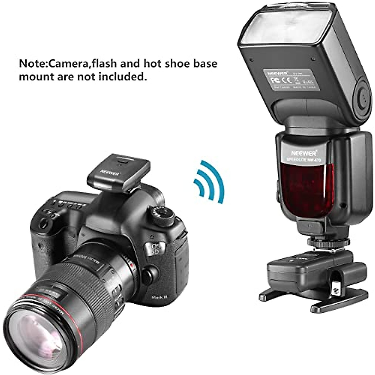 Neewer 16 Channels Wireless Radio Flash Speedlite Studio Trigger Set, Including (1) Transmitter and (2) Receivers, Fit for Canon Nikon Pentax Olympus Panasonic DSLR Cameras (CT-16)