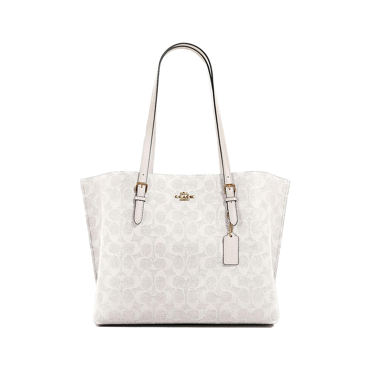 Coach Women's Mollie Tote in Signature Canvas (Chalk - Glacierwhite)
