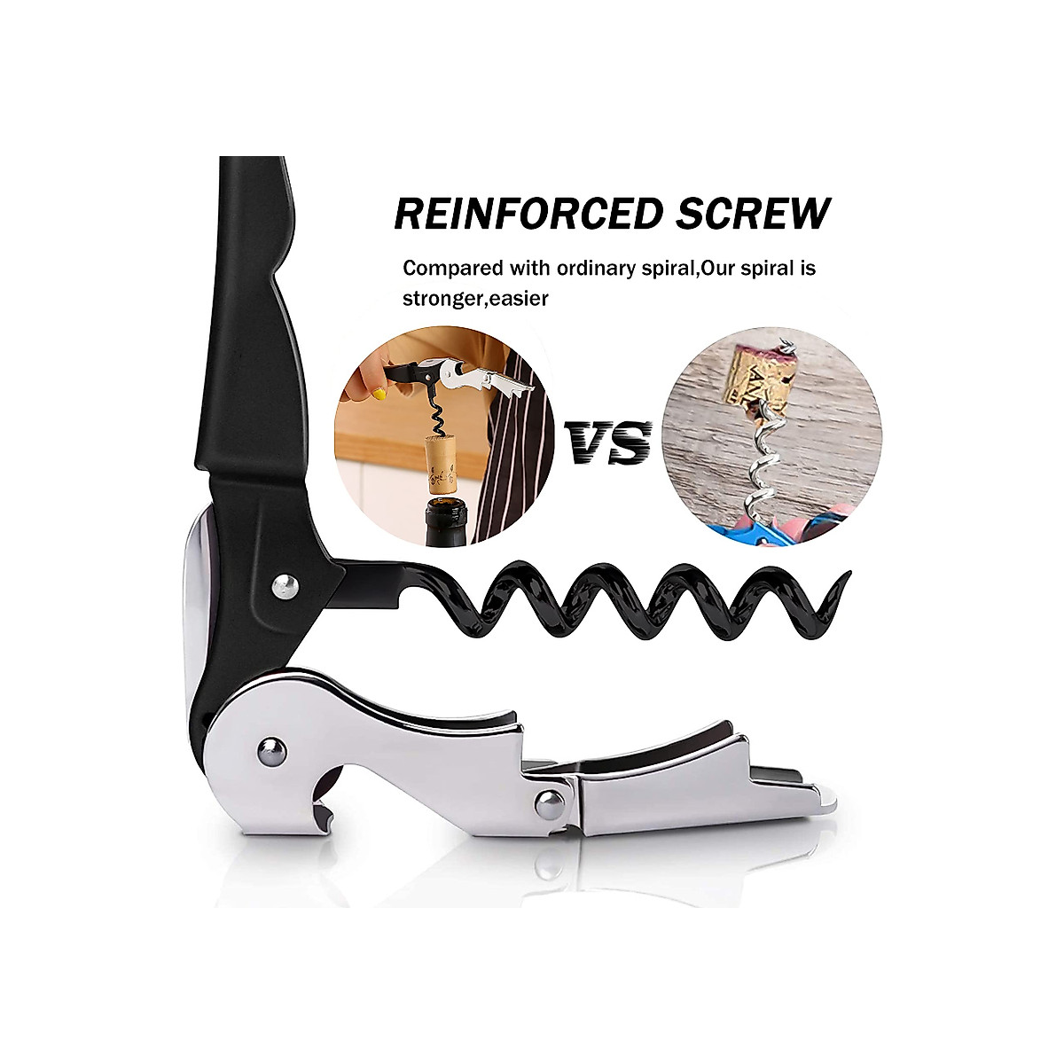 24 Packs Wine Opener,Beer or Wine Corkscrew Bulk Opener Wine Keys Serrated Foil Cutter,three-in-one Stainless Waiters Corkscrew,for Picnic, party, family,Restaurants(Black)