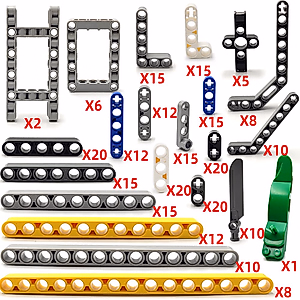 ZHX Technical Beam Set 266 pieces - Chassis Frame Liftarm Beam Parts Piece Axles Connector for Technic Car STEM Engineering Building Brick Compatible with Major Brand Toys