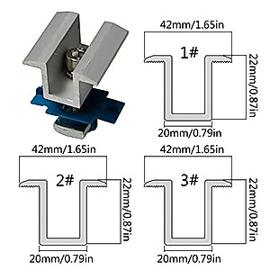 10Pcs Solar Panel Mounting Bracket Kits, Aluminum Solar Panel Brackets Flexible Roof Solar Panel Bracket for RV, Boat, Wall 35mm