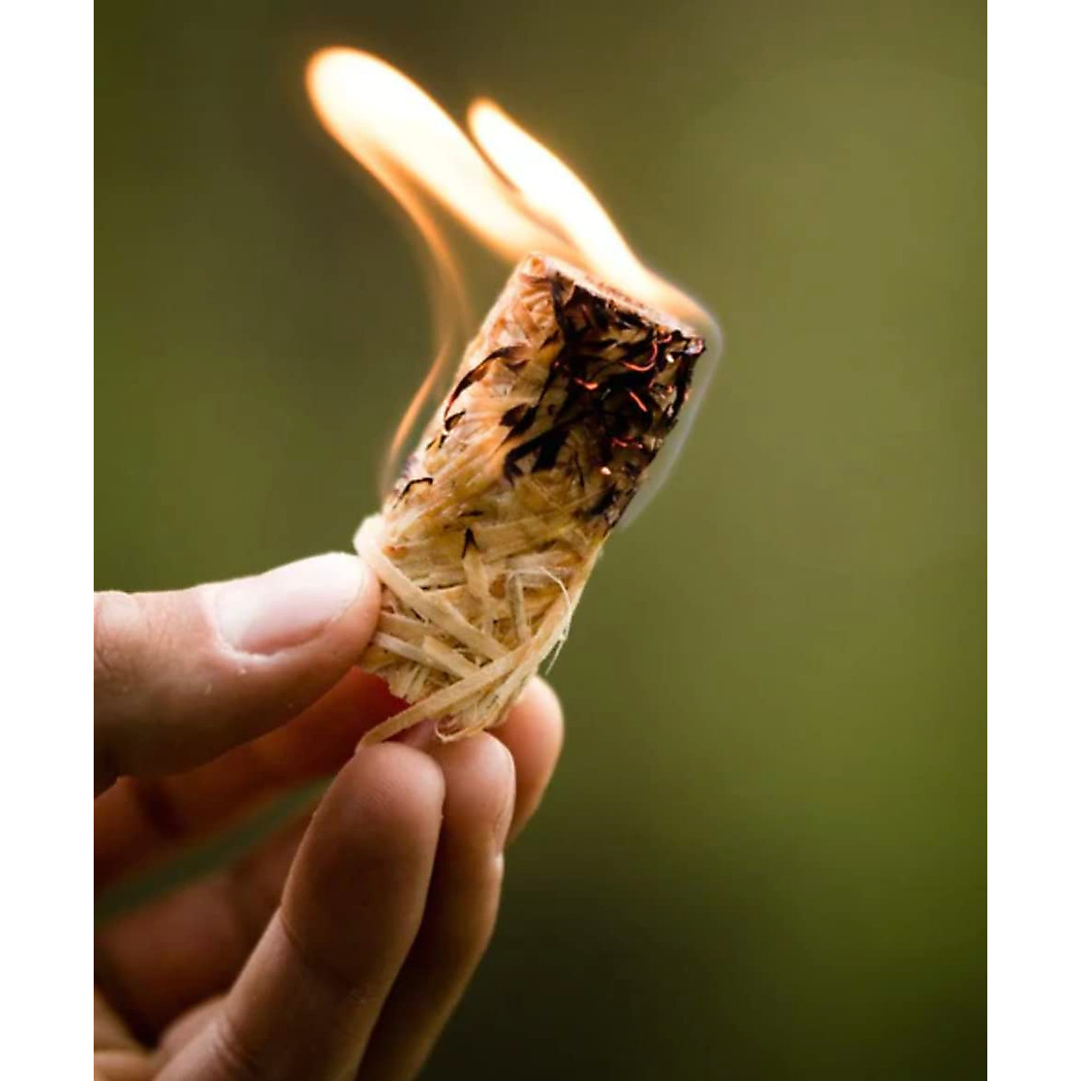 Wood Wool Fire Starter 50 Pack – Long Burn Time Up to 10 Minutes, Ideal Fire Starters for Campfires and Charcoal Starter – Made from Wood and Wax