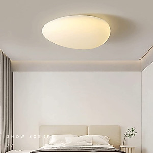 Ceiling lamp Nordic Simple Ceiling Light White Pebble Shape Ceiling Light Flush Mount Ceiling Lamp for Bedroom Study Cloakroom