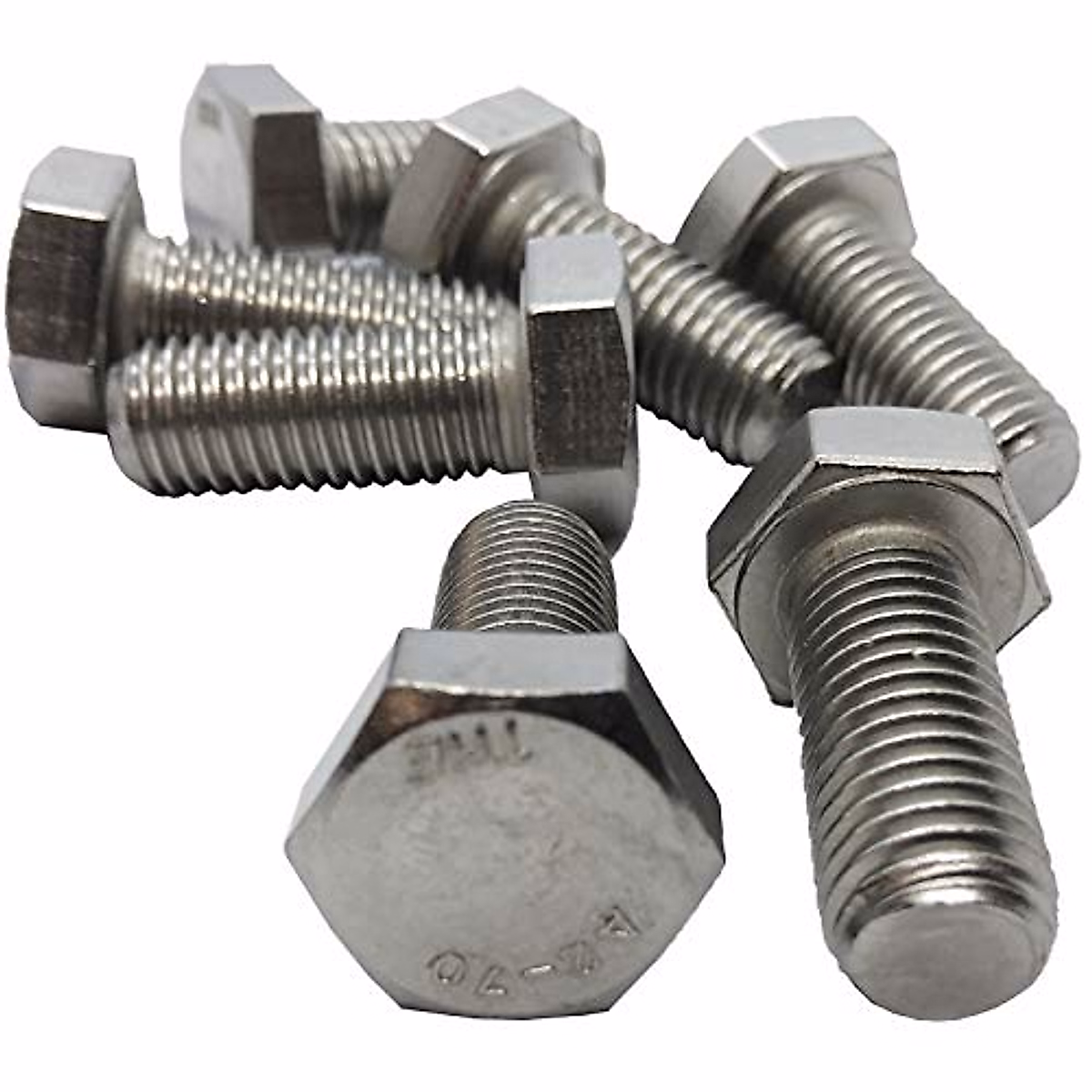 6mm x 35mm - 1.25 Pitch - 304 Stainless Steel Bolt - A2-70, Full Thread, Bright Finish, Machine Thread-Metric Includes Bolts + Nuts + WASHERS (20)