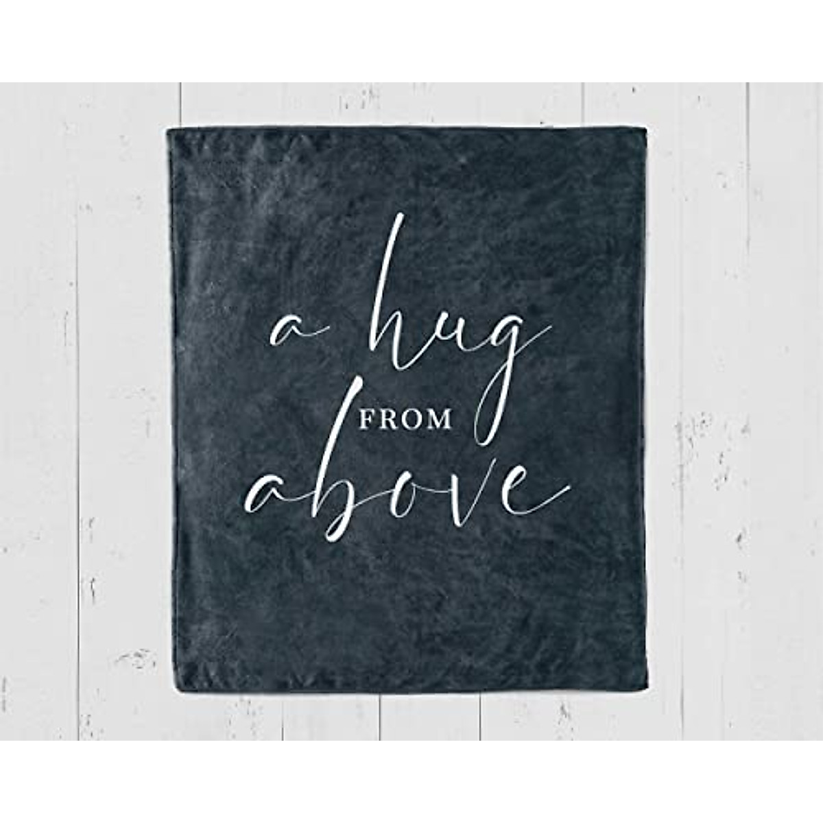 Mini Chic Personalized A Hug from Above Blanket, Husband in Heaven Sympathy Blankets and Throws, Gift for Widow from Husband, Bereavement Gifts Loss of Husband