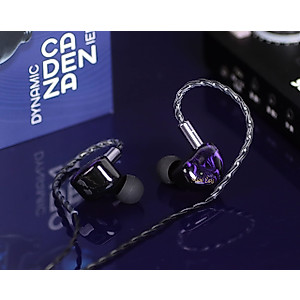 Linsoul Kiwi Ears Cadenza 10mm Beryllium Dynamic Driver IEM 3D Printed with Detachable Interchangeable Plug 0.78 2pin 3.5mm IEM Cable for Musician Audiophile (Perlude, Cadenza)