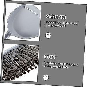 COLLBATH 5pcs Broom Dustpan Broom Desktop Dustpans Tiny Dustpan Home Mini Brush Broom Mini Dust Pan Mini Saucepan Desktop Cleaning Broom Mop Whisk Broom Small Cleaner The Pet Purple