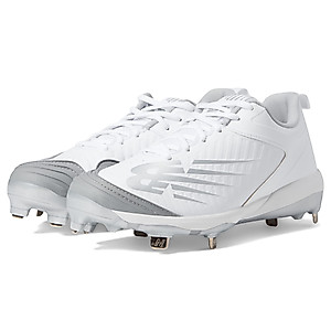 New Balance Women's Fuse V3 Metal Pitch Softball Shoe, White/White, 7