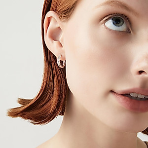 Miabella 925 Sterling Silver or 18Kt Gold Over Silver 3mm Twisted Lightweight Chunky Small Hoop Earrings for Women Made in Italy (Sterling silver)