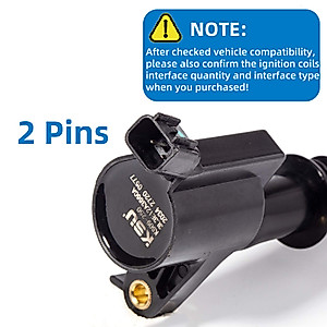 KSU Ignition Coil Pack Compatible With 2004-2008 Ford Expedition Explorer F-150 F-250 F-350 F-450 F-550 Super Duty Mustang Lincoln Navigator Mark Mercury Mountaineer 4.6l 5.4l 6.8l DG511 C1541(8Pack)