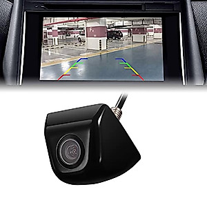 jeseny 1 Pack Car HD Backup Camera, IP69 Waterproof Night Vision Metal Rear View Reverse Cam, 170° Adjustable Rear Side Front View Wide View Back up Car Camera, for Cars Trucks SUVs RVs Vans (Black)
