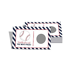 Baseball Scratch Off Game Cards (28 Pack) - Fun Party Games, Interactive Lottery Tickets, Bridal Door Prizes, Raffle Drawings, Instant Win Scratcher Wedding Favors, Baby Shower Activities for Adults