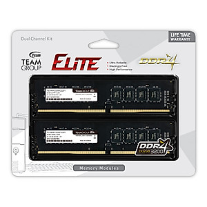 TEAMGROUP Elite DDR4 64GB Kit (2 x 32GB) 3200MHz (PC4-25600) CL22 Unbuffered Non-ECC 1.2V UDIMM 288 Pin PC Computer Desktop Memory Module Ram Upgrade - TED464G3200C22DC01