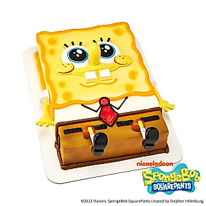 DecoSet® SpongeBob SquarePants™ Creations Cake Topper, 5-Piece Birthday Party Set with Eye-Popping Face and 2 Arms and 2 Legs