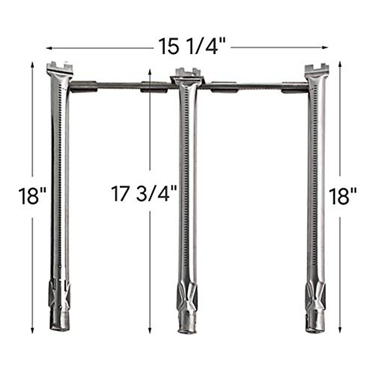69787 18'' Burner Tube Replacement Parts for Weber Spirit II 300 & Spirit 300 Series, Spirit E310 S310 E320 S320 E330 S330 SP330 46510001 46700401 47510001 46500401 46513101, 68950 Stainless Steel 304