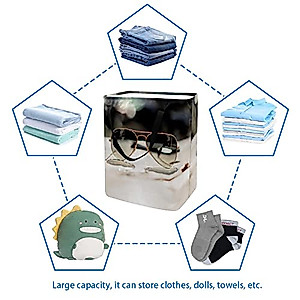 Sunglass Print Collapsible Laundry Hamper, 60L Waterproof Laundry Baskets Washing Bin Clothes Toys Storage for Dorm Bathroom Bedroom