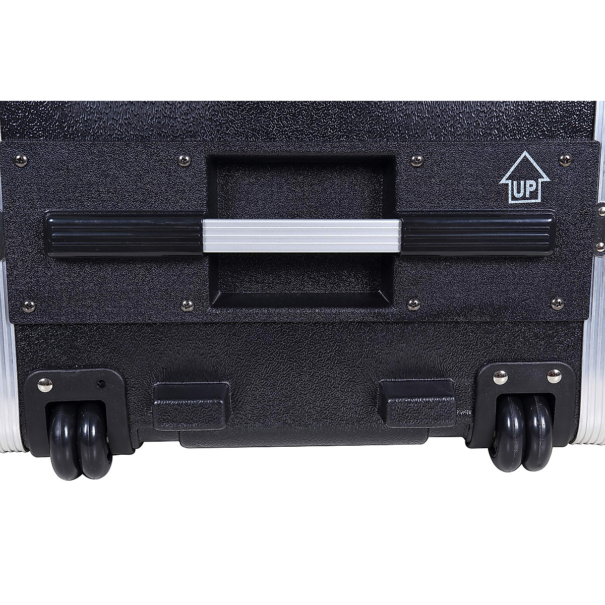 Crossrock Stackable Rack Case with Wheels, Strong Molded with Heavy Duty Hardware, 19.25” Depth, 5U-Standard (CRA8606UW)