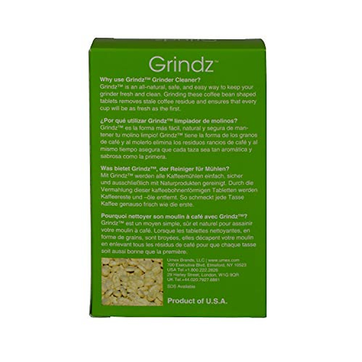 Urnex Grindz Professional Coffee Grinder Cleaning Tablets, 3 Single Use Packets