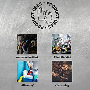 PSBM Industrial Nitrile Extra Thick Disposable Gloves, 1000 Pack, Size X-Small, Black, Textured Fingertips, Latex Free & Powder Free Multi-Use Gloves