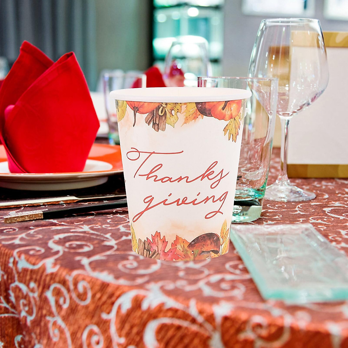 Kichvoe 20pcs Office Water Cup Fall Party Paper Cups Office Paper Cup Thicken Paper Water Cups Thanksgiving Paper Cups Paper Ice Cream Cups Paper Water Holder Paper Cup for Drinking