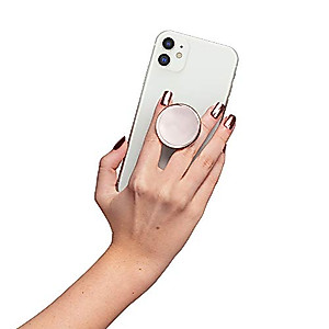 PopSockets: 30 Gel Nails and Matching PopGrip with Swappable Top for Phones and Tablets - Rose Gold Mirror