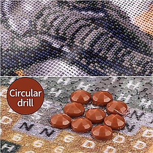 Xujinsongg 5D Diamond Painting Kit, Digital Painting Kit - DIY Cartoon Theme Full Rhinestone Art Picture, Craft Supplies for and Adults, Perfect Home Wall Decor Gift - 12 * 16 in (Holy Angels)