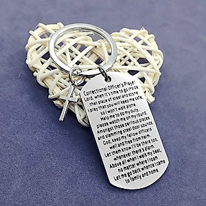 Vadaka Correctional Officer Keychain Prayer Jewelry Christian Gift Religious Jewelry Thanksgiving Day Christmas Birthday Gift from Correctional Officer Mom Wife Daughter