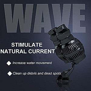 hygger Submersible Aquarium Powerhead 2000GPH Fish Tank Wavemaker Circulation Pump for Freshwater Saltwater, 360 Degree Rotatable Head Pump 16W