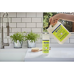 MRS. MEYER'S CLEAN DAY Liquid Dish Soap Refill, Biodegradable Formula, Lemon Verbena, 48 Fl Oz (Pack of 1)